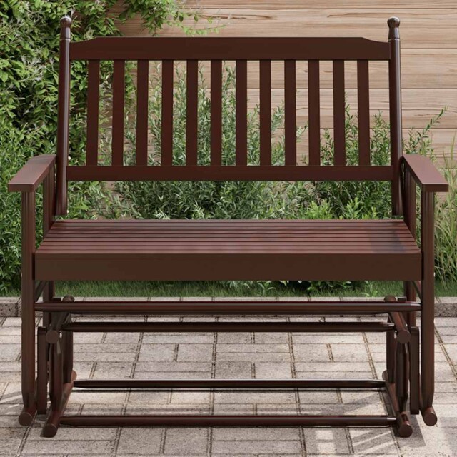 Glider Bench Rocking Bench Outdoor Bench Garden Bench Solid Wood by ...