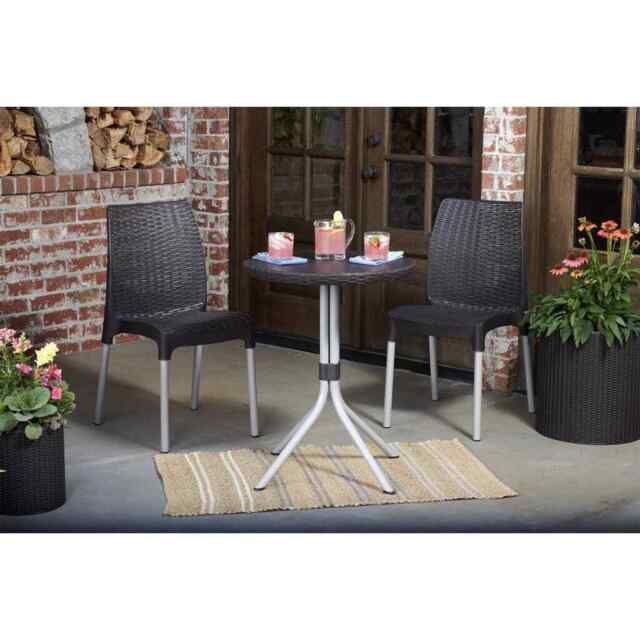 Bistro Set Chelsea Graphite 223562 Keter by eBay | ufurnish.com