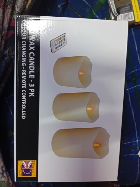 Sentik Flameless Flickering Led Wax Candles - Set Of 3 by eBay ...