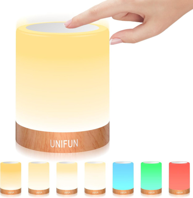 Unifun Table Lamp, Touch Sensor Bedside Lamps, Dimmable Warm White by ...