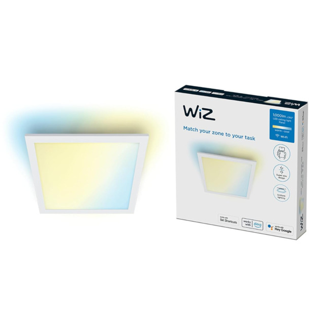 Wiz Tunable White, Panel Ceiling Smart Light [square 12w - Black] App ...