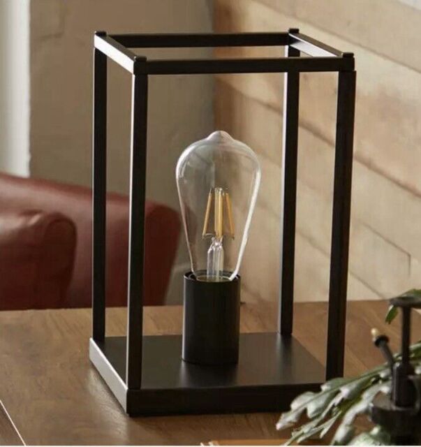 Habitat Carriage Metal Led Table Lamp - Matt Black by eBay | uFurnish.com