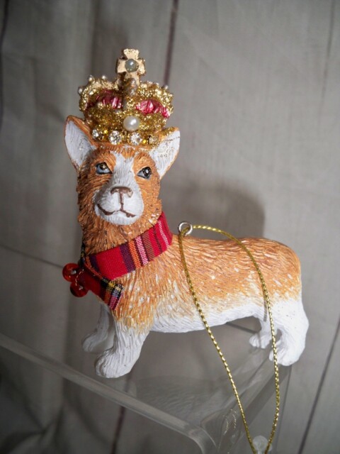 Gisela Graham Royal Corgi Dog With Gold Crown Resin Christmas by eBay ...