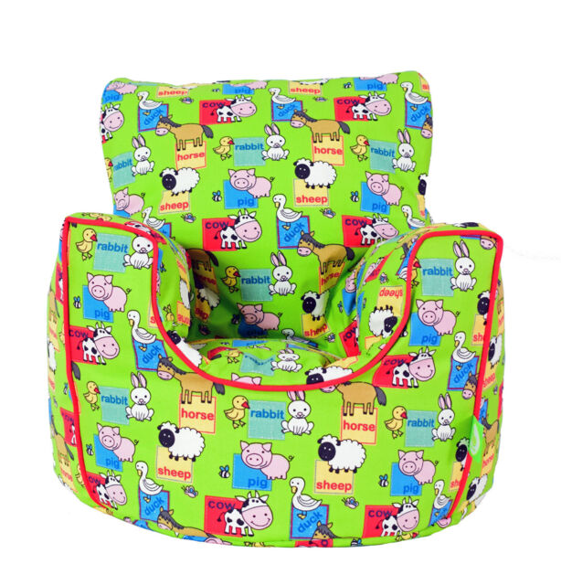 Cotton Barn Yard Farm Animals Bean Bag Arm Chair With Beans Toddler by ...