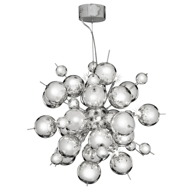 Ceiling Light Silver Molecule Chrome Searchlight 8312-12cc by eBay ...