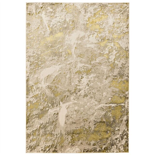 Aurora Lustre Gold Au06 Marble Rug For Living Room - Large 160x230cm by eBay | ufurnish.com