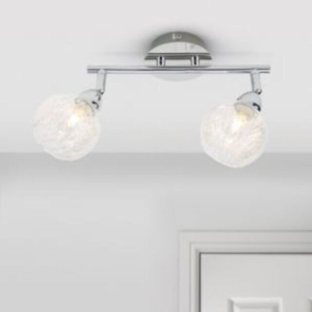 Colours Minto Gloss Chrome Effect Mains-powered 2 Lamp Spotlight by ...