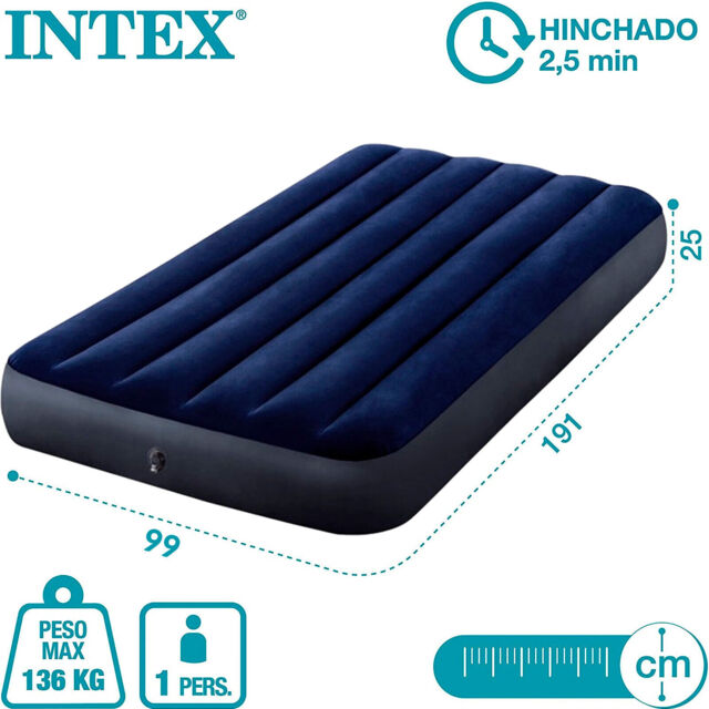 Intex Dura-beam Fiber-tech Technology Inflatable Travel Bed Or Guests ...