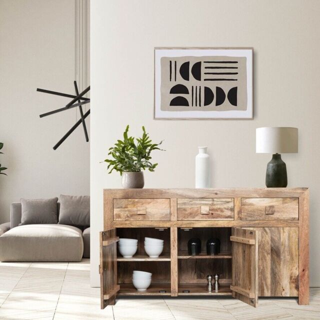 Solid Mango Wood Light Dakota Sideboard Indian Furniture by eBay ...