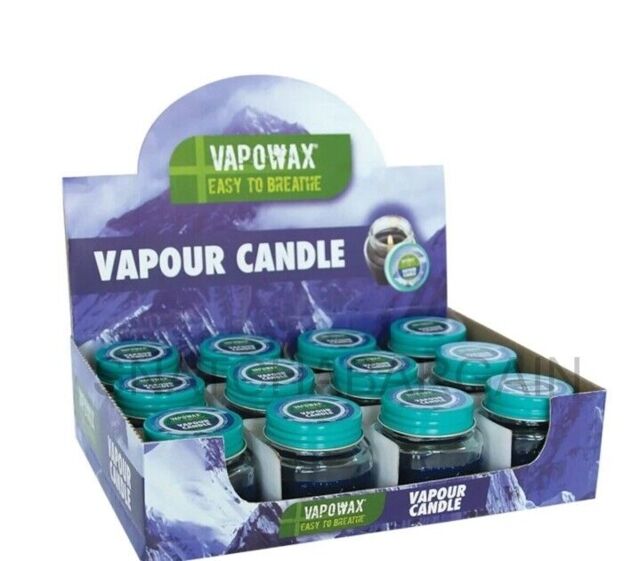 Airpure Menthol Vapour Candle X6 Decongestant Colds 1oz Upto 8hrs Burn ...