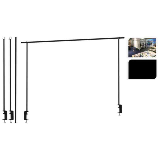 Decoration Table Rod With Table Clamp Metal Black Progarden by eBay ...