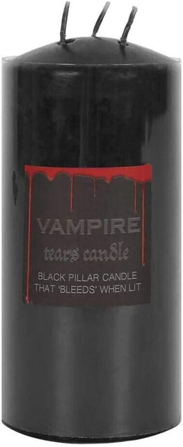 Vampire Tears Red Bleeding Pillar 15 Cm Black Candle Dripping Blood by ...