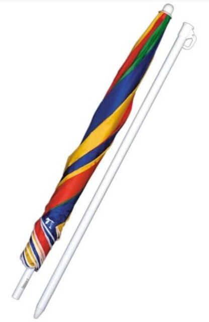 Adjustable Beach Multi Coloured Parasol - Garden Beach Patio Holiday by ...