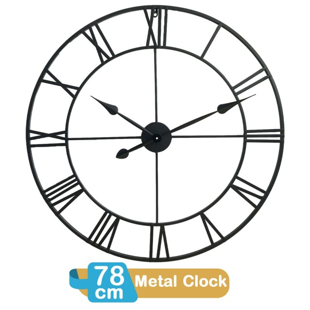 Extra Large Roman Numerals Skeleton Wall Clock Big Giant Open Face by ...