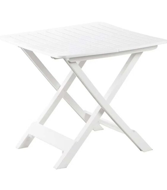 Ipae-progarden Adige Folding Plastic Table 45 X 45 X 50 Cm - White by ...