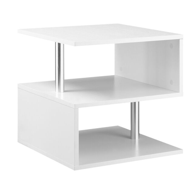 Side Table 2 Tier Storage Shef Organizer Bookcase End Desk Stand by ...