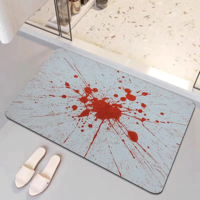Bath Mat Blood Effect Water Change Soft Extra Large Bathroom Rug No by ...