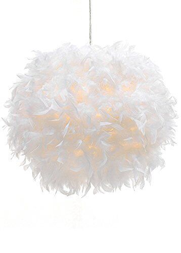 Feather Light Shade For Ceiling Pendant Light Fluffy Lamp Shade by eBay ...