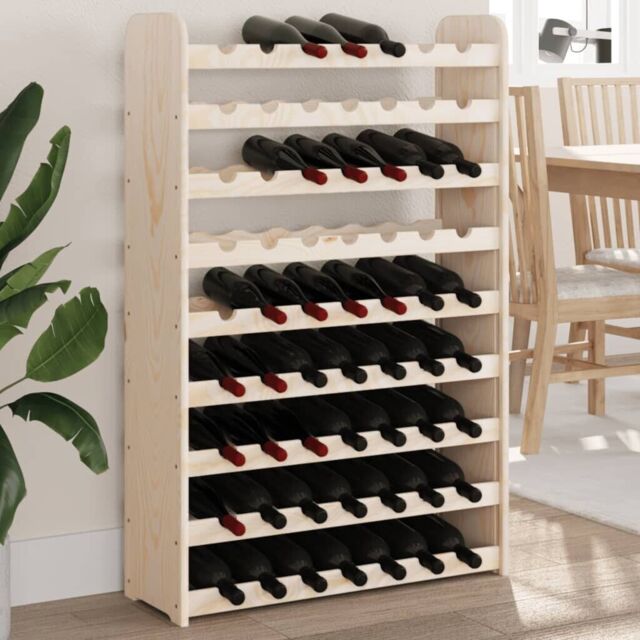 Vidaxl Wine Rack 72.5x25x111.5 Cm Solid Wood Pine by eBay | ufurnish.com
