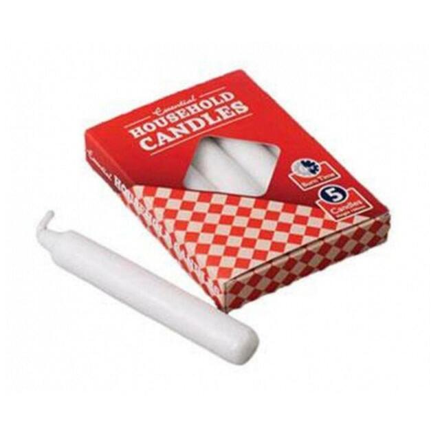 "6"" Pillar Long Burn Dinner Household Everdays White Candles 15cm Tall" by eBay | ufurnish.com