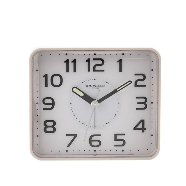 Wm Widdop White Alarm Clock - Dual Indicating Light System by eBay ...