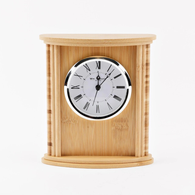Wm.widdop W2909 White Roman Dial Bamboo Wood Mantle Clock by eBay ...