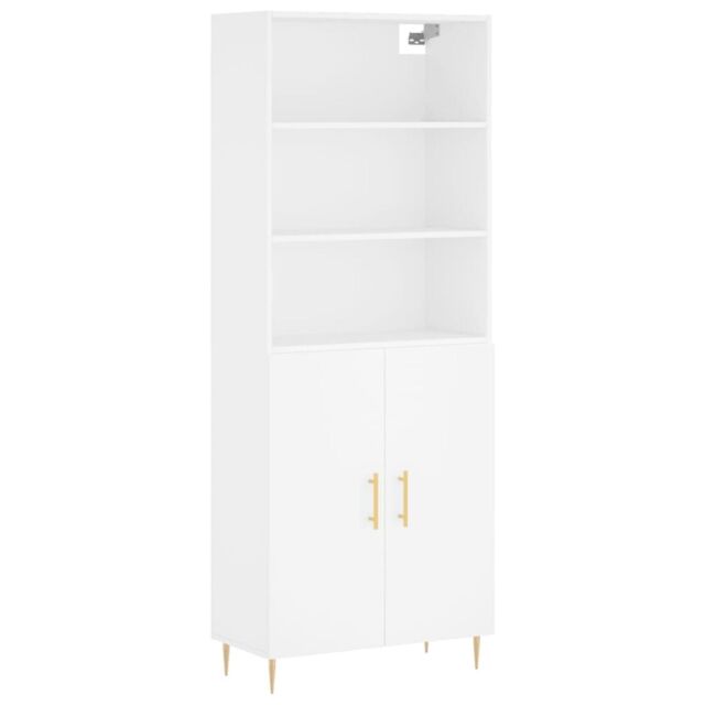 Highboard Sideboard Cabinet Home Storage Tall Cupboard Organizer Unit ...