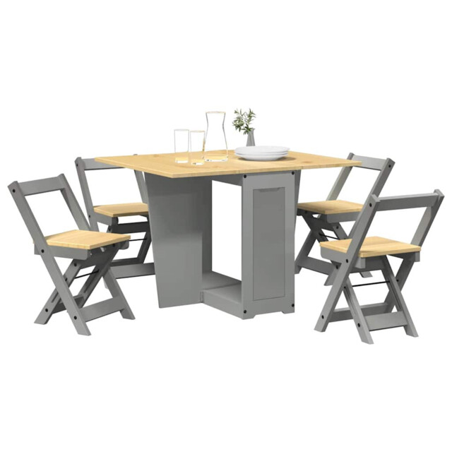 Butterfly Dining Set 5 Piece Foldable Dinner Table And Chair Pinewood ...