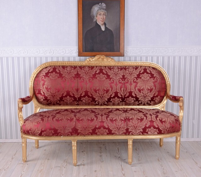 Baroque Sofa Salon Sofa Rococo Bench Red Baroque Couch by eBay ...