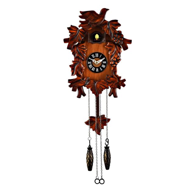 Qtz Cuckoo Clock - Bird On Top Wooden Case - Small by eBay | ufurnish.com