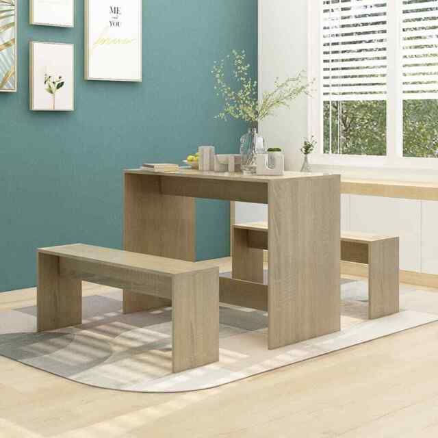 Dining Set 3 Piece Chipboard Kitchen Dining Table & Chair Multi by eBay ...
