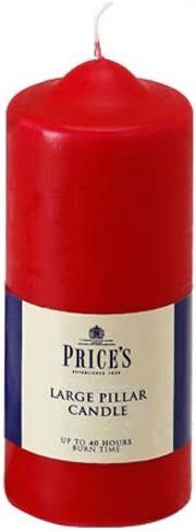 Prices Large Red Round Pillar Candle 6 Inch 50 Hour Burn Time Church by ...