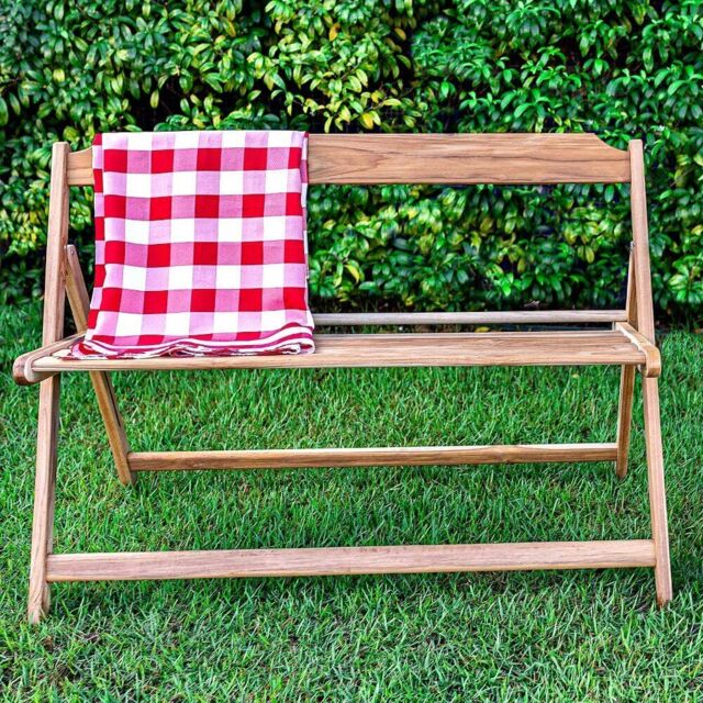 Tramontina Folding Teak Bench Seats 2 / 3 Outdoor Wooden Garden Bench ...