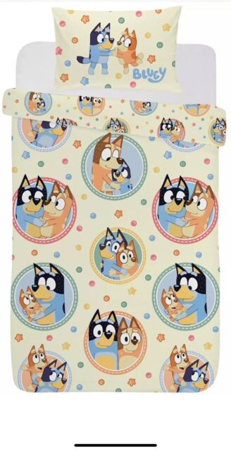 Bluey Family Single Duvet Cover Reversible Bedding Set 100% Cotton by ...