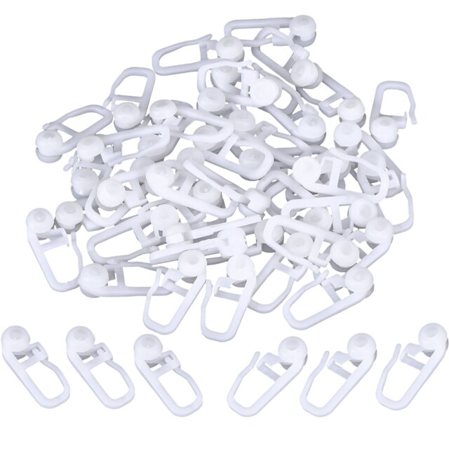 50 Pack Plastic Curtain Fastener For Track Type Curtain, White, by eBay ...