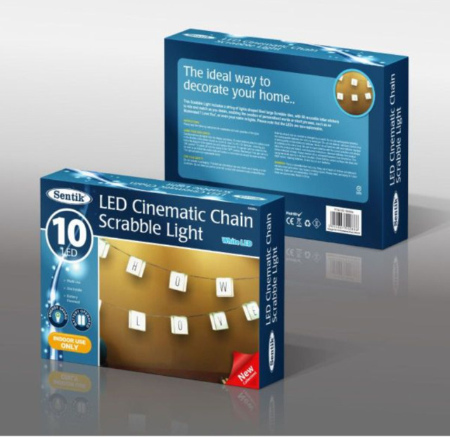 Sentik 10 Led Cinematic Personalised Chain Scrabble Light - 60 by eBay ...