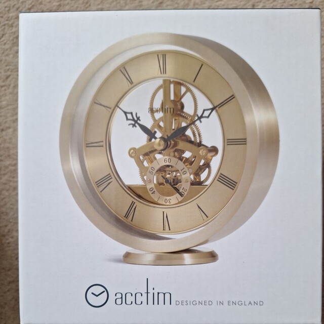 Acctim Gold Tone Skeleton Quartz Battery Mantel Clock 'millendon' by ...