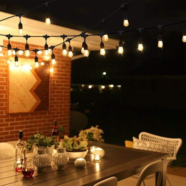 48ft Heavy Duty Outdoor Led String Lights ,festoon Lighting 15 Bulbs by eBay | ufurnish.com