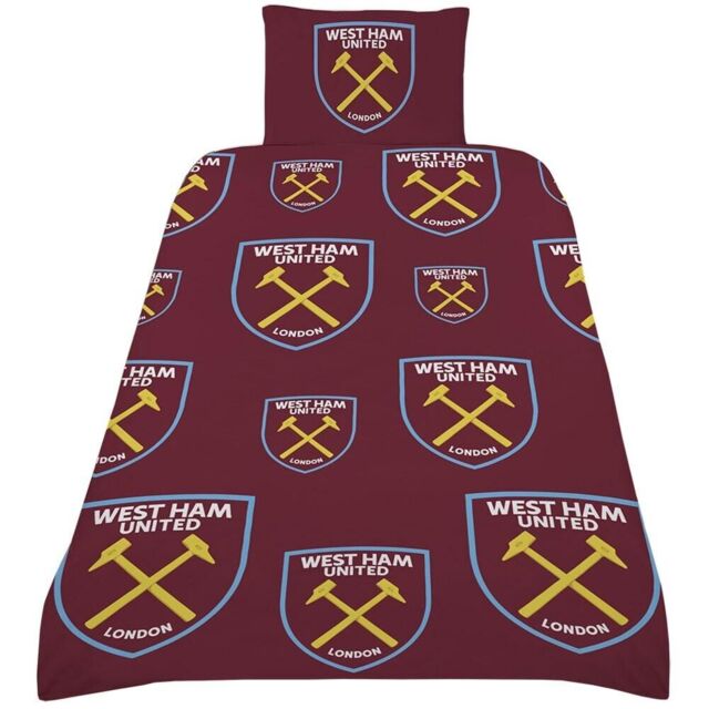 West Ham United Multi Crest Single Duvet Set by eBay | ufurnish.com