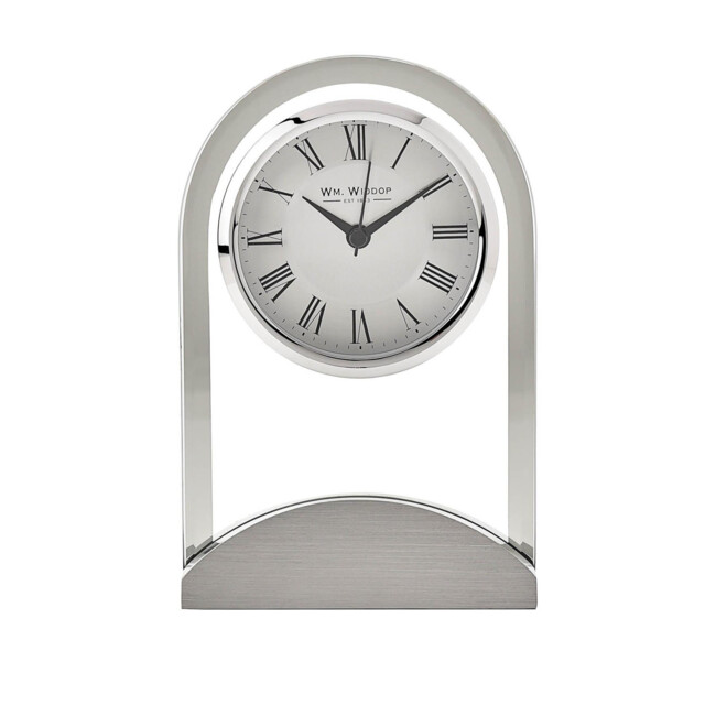 Wm.widdop Glass Panel Aluminium Base Mantel Clock by eBay | ufurnish.com