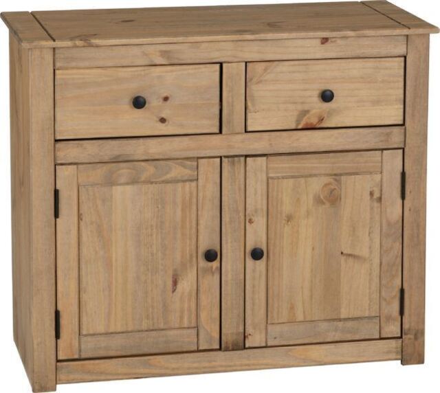 Panama Sideboard 2 Door 2 Drawer Mexican Waxed Pine Storage Cabinet by ...