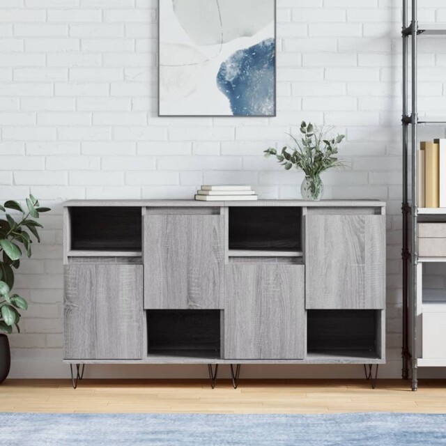 Sideboard Storage Cupboard Highboard Home Side Cabinet Engineered Wood ...