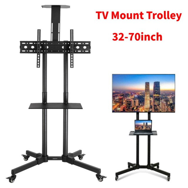 "Mobile Tv Stand Home Mount Display Trolley Cart For 32""-70"" Plasma ...