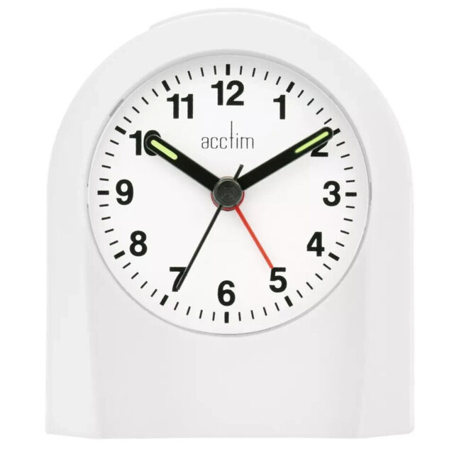 Acctim Palma Analogue Alarm Clock Quartz Luminous Hands White by eBay ...