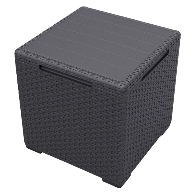 Garden Small Coffee Table Storage Box Patio Furniture Balcony Square by ...