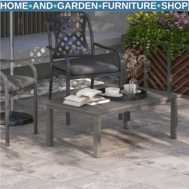 100cm X 60cm Aluminium Outdoor Coffee Table For Patio Garden Or by eBay ...