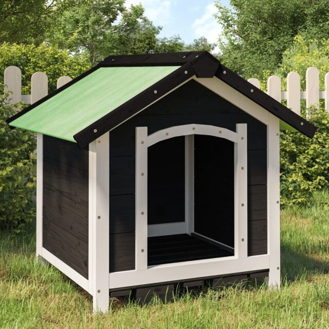 Vidaxl Dog Kennel Grey 65x65x61.5 Cm Solid Wood Pine by eBay | ufurnish.com