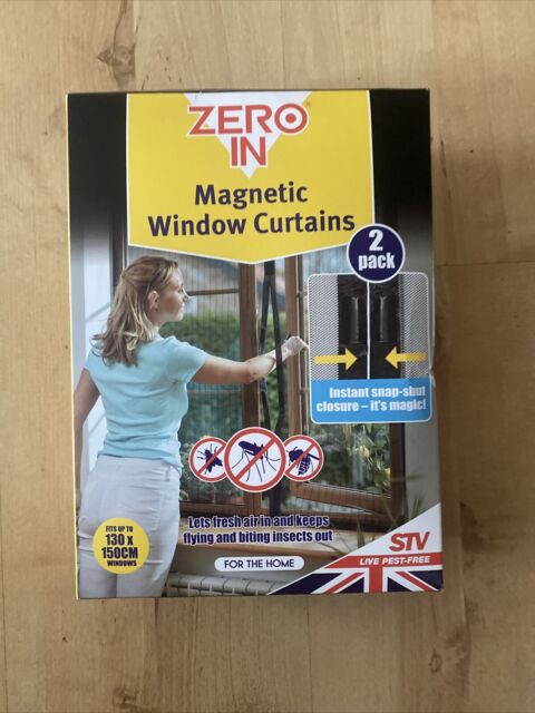 Zero In Magnetic Window Curtains Insect Fly Wasp Snap-shut Easy by eBay ...