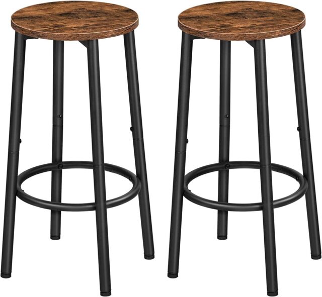 Hoobro Pub Bar Stools Kitchen Stools Set Of 2 Bartools Round Dining by ...