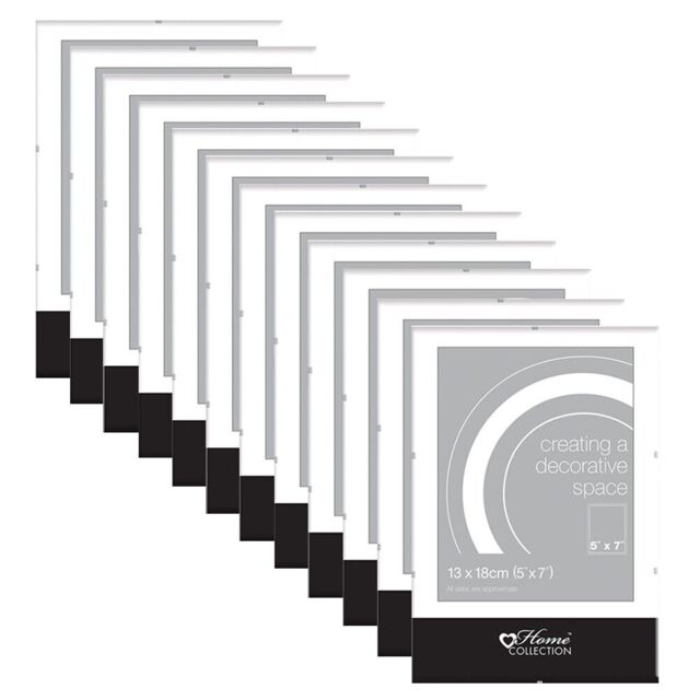 "[set Of 12] Clip Frame 5""x7"" Frameless Glass Wall Picture Photo ...